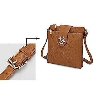 MKF Crossbody Bags for women – Cross body Strap, Messenger Purse – PU Leather Handbag, Womens Fashion Pocketbook Black