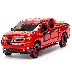 2019 Chevrolet Silverado LTZ Z71 Red Limited Edition to 2496 Pieces Worldwide 1/64 Diecast Model Car by Auto World CP7918