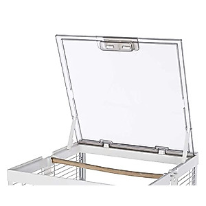 Prevue Pet Products Clear View Glass Bird Cage Crystal Palace for Small Birds - White Frame