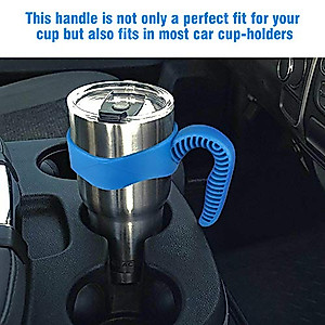 BRAVECOW Handle for YETI Cup 30 oz Tumblers Coffee Cup Replacement Handle Anti Slip Travel Mug Grip Cup Holder (2PCS Black)