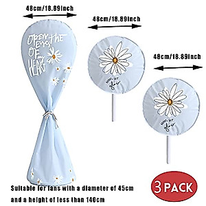 3-piece fan dust cover waterproof and dust-proof fan cover washable vertical circular fan dust cover household floor fan cover protective cover