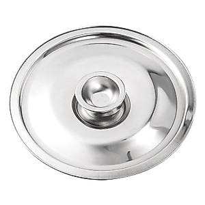 DOITOOL Stainless Steel Cover Bowl- 6.3in Small Universal Lid for Pots- Reusable Mini Pan Lid Bowl Covers with Handle for Pot and Pans
