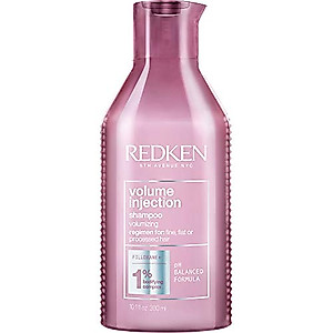 Redken Volume Injection Shampoo | For Fine Hair | Adding Lift & Body | Paraben Free | 10.1 Fl Oz (Pack of 1)