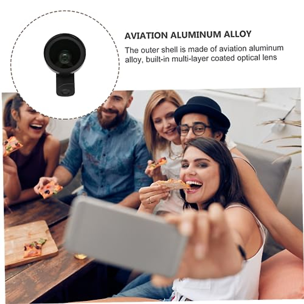 Abaodam 3pcs Set Wide-Angle Lens Phone Wide Angle Lens Intelligent Wide Angle Lens 2 in 1 Clip on Cell Phone Lens Suite Aviation Aluminum Alloy Universal Clip External Wide Angle