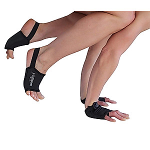 Yoga Paws Elite - Padded Yoga Gloves and Yoga Socks - Portable Travel Yoga Mats for Yoga, Pilates, and Fitness - Yoga Accessories For Women and Men, Classic Black, (Size #2) Women's Small / Regular