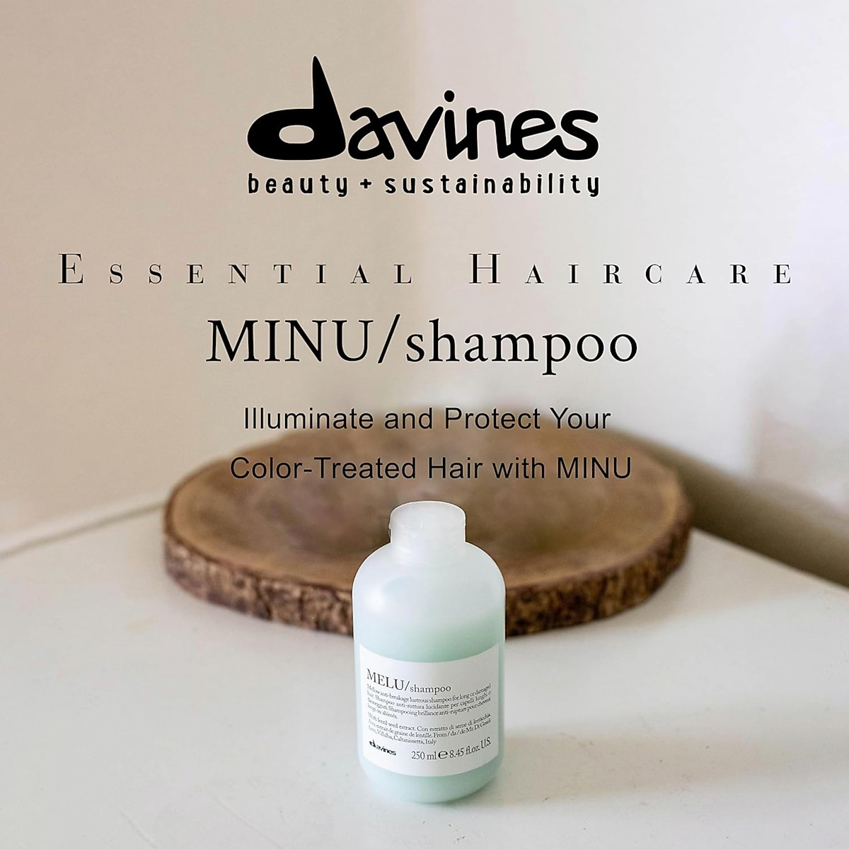Davines MINU Shampoo | Color Retention Shampoo for Colored, Treated Hair | Protects & Keeps Hair Bright, Shiny for Longer | 8.45 fl oz (Pack of 1)