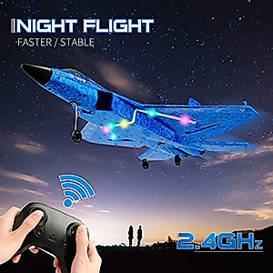 RC Plane, F22 RC Airplane Fighter Ready to Fly, 2.4Ghz 2 Channel Remote Control Plane, RC Airplanes Toy for Boys Girls Kids Beginners