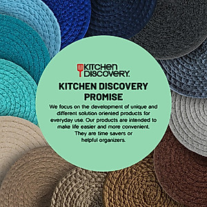 8" 100% Cotton Trivets-Set of 3-Navy Blazer