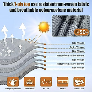 DikaSun RV Cover Class A 2022 Upgraded 6 Layers Heavy Duty Anti-UV Waterproof Windproof Breathable Class A Motorhome Camper Cover for 34-37ft with 2Pcs Extra Straps & 6 Gutter Covers