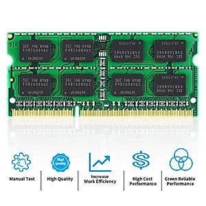 4GB DDR3 / DDR3L 1600MHz SODIMM RAM, Royemai PC3L-12800 2Rx8 1.35V 1.5V CL11 204-pin Notebook Laptop RAM Memory Module