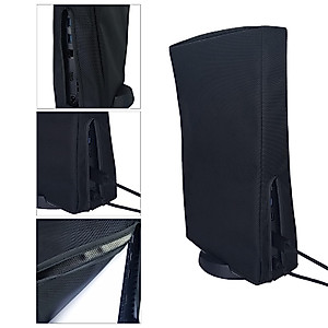 Dust Cover For PS5 Console. EMiEN Oxford Fabric Anti-Scratch Waterproof Dust Guard With Back Cable Port For SONY Playstation 5 Digital & Disk Version