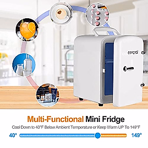 GICIVED Mini Fridge,Energy Saving Cooler And Warmer Refrigerator, Portable Personal Fridge For Office, Car, Bedroom, For Skincare, Fruit, Food