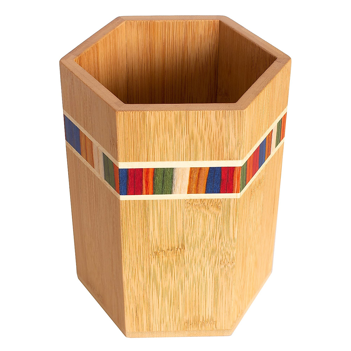 Totally Bamboo Baltique Marrakesh Collection Kitchen Utensil Holder, Large Cooking Utensil Crock for Countertop