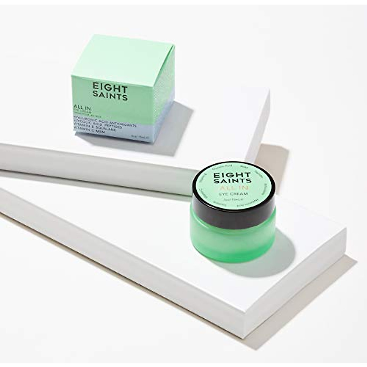 Eight Saints All In Eye Cream, Natural and Organic Anti Aging Under Eye Cream to Reduce Puffiness, Wrinkles, and Under Eye Bags, Dark Circles Under Eye Treatment.5 Ounce