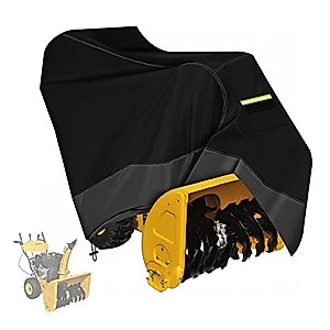 ZUYIYI Snow Blower Cover Heavy Duty 420D Polyester Snow Thrower Cover, Universal Size for Most Electric Two Stage Snow Blowers Waterproof UV Protection Windproof for Outside 47" L x 32" W x 40" H