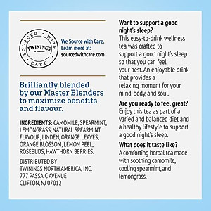 Twinings Nightly Calm Herbal Tea K-Cup Pods for Keurig - Sleep Tea, Bedtime Caffeine-Free Tea Blend, Soothing Chamomile, Relaxing Spearmint, Subtle Lemongrass Flavor, 12 Count (Pack of 2)