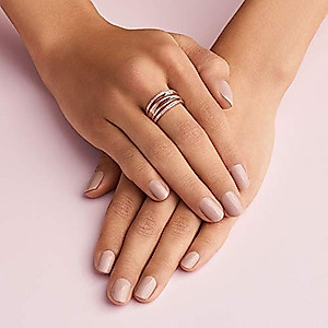 PANDORA Jewelry Entwined Cubic Zirconia Ring in Rose, Size 7, No Box