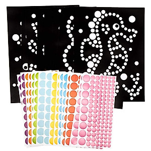 Baker Ross FE243 Sealife Dotty Art - Pack of 8, No Mess Dotty Crafts for Kids to Decorate and Display for Arts and Crafts Activities