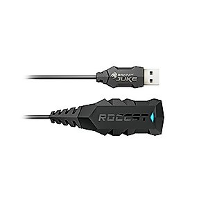 ROCCAT Juke - Virtual 7.1 Plus USB Stereo Soundcard and Headset Adapter for PC Computer Gaming Headphones, Surround Sound, USB Sound Card Compatible with Stereo Headsets