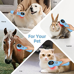 Fimem Red Light Therapy for Dogs, 4x980nm+4x810nm+16x660nm Infrared Red Light Therapy Machine for Pain of Animals, Cold Laser Therapy Machine for Cats and Horse, Hand-held Therapy Laser for Pets