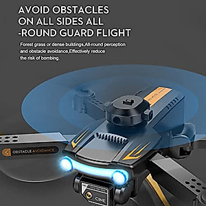 GoolRC XT2 Drone with Camera for Adults, 4K HD FPV Mini Drone for Kids with Optical Flow Positioning, RC Qudcopter with Obstacle Avoidance, 3D Flips, Altitude Hold, Headless Mode, 3 Batteries (Blue)