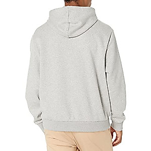 Calvin Klein Men's Monogram Logo Fleece Hoodie, Heroic Grey Heather, Medium