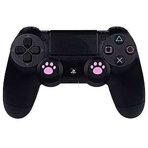 Silicone Thumb Stick Grips Cap Cover Joystick Thumbsticks Caps for PS4 Xbox ONE Xbox 360 PS3 PS2 Cat Dog Paw 2PCS Pink