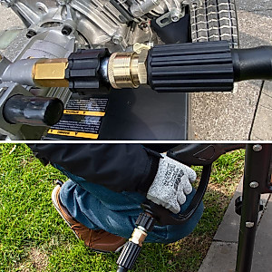 YAMATIC Pressure Washer Adapter Set Quick Connect Kit, M22 to 3/8" Quick Connectors, 5000 PSI Pressure Couplers Fittings for a Pressure Washer, Hose, and Gun (2 PCS)