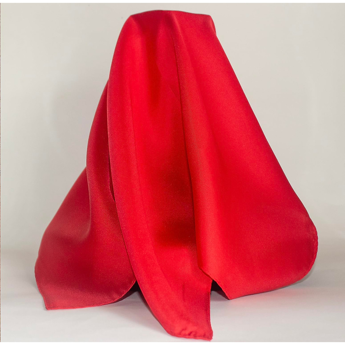 Royal Silk Fine Red 100% Silk Pocket Square for Men Full-Sized 17"x17"