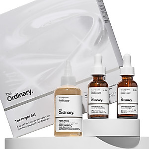 The Ordinary The Bright Set, 3-Step Regimen for Radiant, Even Skin Tone with Glycolic Acid 7% Exfoliating Toner, Alpha Arbutin 2% + HA, and Caffeine Solution 5% + EGCG | Skin Care Set