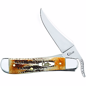 Case WR XX Pocket Knife Burnt 6.5 Bonestag Russlock Item #65303 - (6.51953L SS) - Length Closed: 4 1/4 Inches