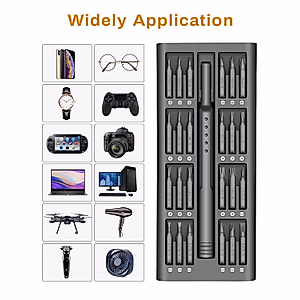 WINHUNT 24 in 1 Premium Precision Screwdriver Set, Mini Screwdriver Set Magnetic, Eyeglass Repair Kit with Phillips Head, Small Screwdriver for Electronics, PC,Watch