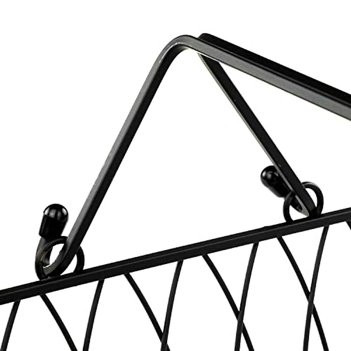 Spectrum Diversified Twist Storage Handles, Modern Farmhouse Décor Farmer’s Market-Style Wire Basket for Organizing Bathroom, Pantry & Craft Room, Medium, Black