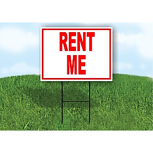 RENT ME RED - Single Sided Yard Sign ROAD SIGN with Stand