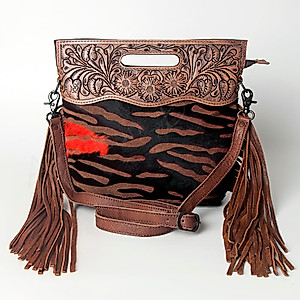 American Darling Clutch Hand Tooled Hair on Genuine Leather Western Women Bag Handbag Purse | Leather Clutch Bag | Clutch Purses for Women | Cute Clutch Bag | Clutch Purse