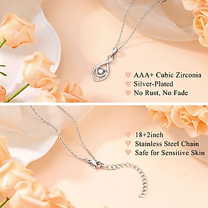 Sincere Mother of The Groom Gifts from Bride, Infinity Heart Mother of The Groom Necklace Mothers Day Gifts for Mom Mother of the Groom Jewelry Birthday Gifts Wedding Gifts