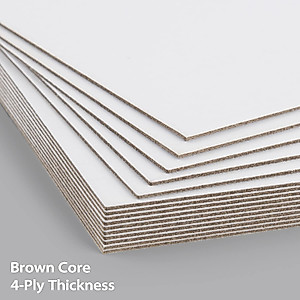 Golden State Art, 12x16 Picture Mat Matte Backerboards for Framing. Pack Contains 50 Backing Boards (White, 50 Pack)