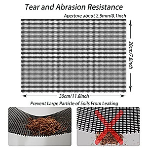 Flower Pot Hole Mesh Pad, 5Pcs 11.8 x 7.8 inch Rigid Polyethylene Squares Garden's Drainage Mesh Hole Screens, Mesh Pads for Pots, DIY Drainage Netting Pot Bottom Grid Mat, Keep Soil from Flowing Away