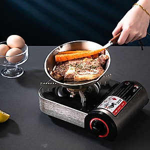 UPKOCH Frying Pan Skillet Non Stick Fry Pan Egg Pan Mini Omelet Pans Stainless Steel Pancake Maker Cookware Chef Pan Kitchen Oil Heating Pan for Home Kitchen 16cm