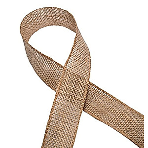 Value Ribbon by Morex 1252.40/10-004V Burlap 1.5" X 10 YD Wired Burlap Ribbon for Gift Wrapping, Natural Ribbons for Crafts, Birthday Gifts for Women and Men, Art Supplies for Party Decorations