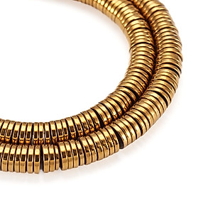 Cheriswelry 370pcs 6x1mm Flat Round Metal Heishi Beads Spacer Gold Plated Hematite Beads Friendship Bracelet Boho Beads Flat Disc Coin Loose Beads for Surfer Bohemian Jewelry Making Supplies