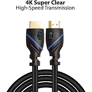 60ft (18.3M) High Speed HDMI Cable Male to Male with Ethernet Black (60 Feet/18.3 Meters) Supports 4K 30Hz, 3D, 1080p and Audio Return CNE622446