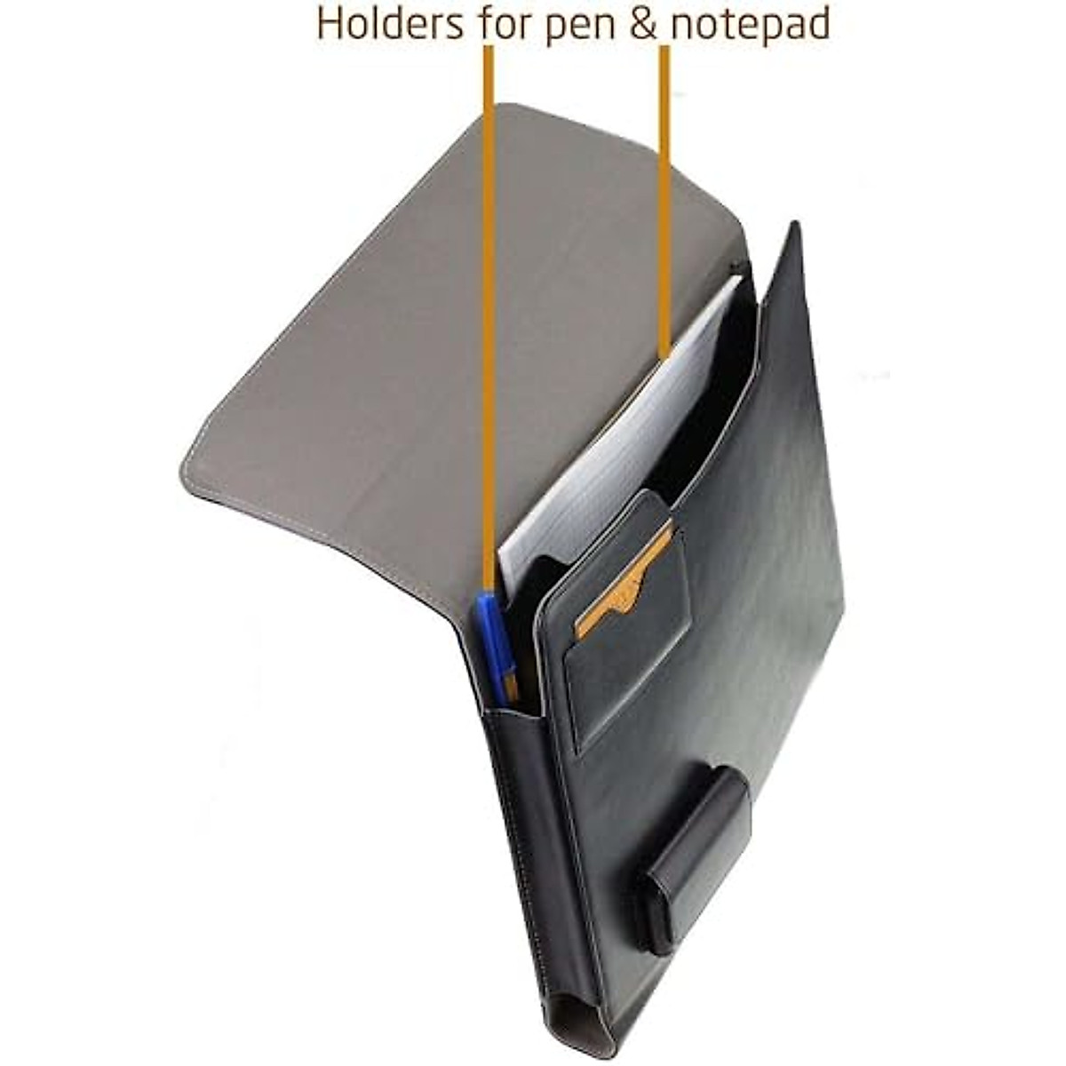 Broonel Black Leather Folio Case - Compatible with ASUS Chromebook Flip C214 11.6"