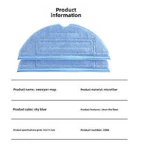 10 Pcs Mop Pads Compatible with Roborock S7,S7MaxV,S7 MaxV Plus Robot Vacuum Cleaner Microfiber Cleaning Solution of Mop Pads Replacement Accessories