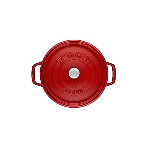 Staub Cast Iron 7-qt Round Cocotte - Cherry, Made in France