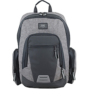 FUEL City Explorer Expandable Backpack, Mid Gray Chambray