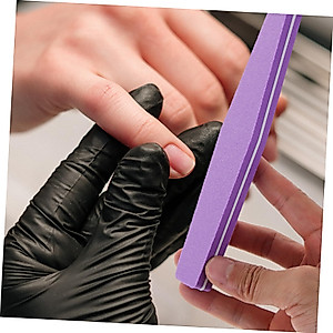 FOMIYES 10pcs Nail File Emery Board Natural Sponge Trim Buffing Block Manicure Buffing File Nail Buffer File Nail File Buffer Nail Buffer Block Grit Purple Newborn Pedicure