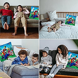 Franco Kids Bedding Soft Decorative Pillow Cover, 15 in x 15 in, Super Mario