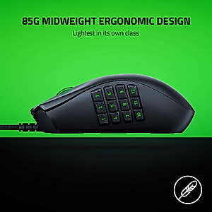 Razer Naga X Wired MMO Gaming Mouse Black (Renewed)