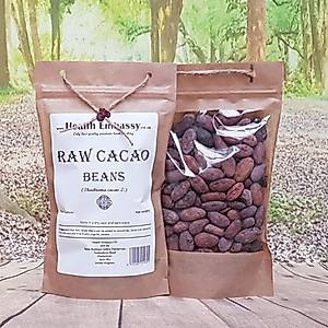 Health Embassy Raw Cacao Beans (Theobroma cacao L.) (225g)